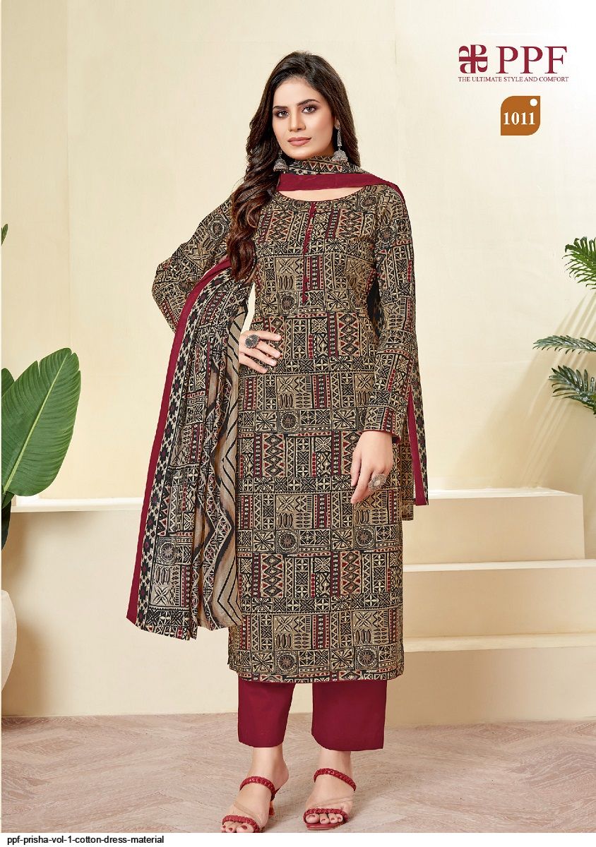 PPF Prisha Vol 1 Cotton Dress Material