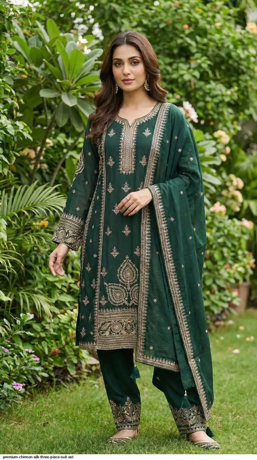 Premium Chinnon Silk Suit Set