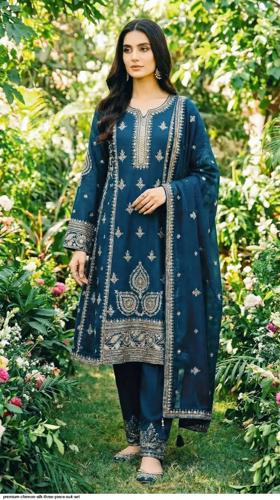 Premium Chinnon Silk Suit Set