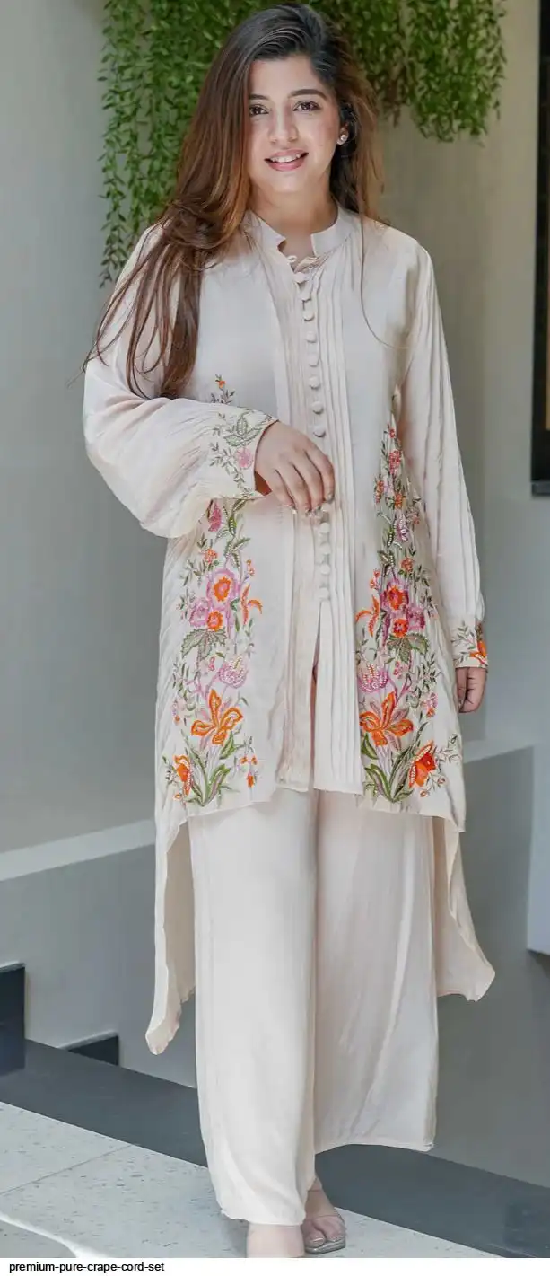 Premium pure crape CORD SET