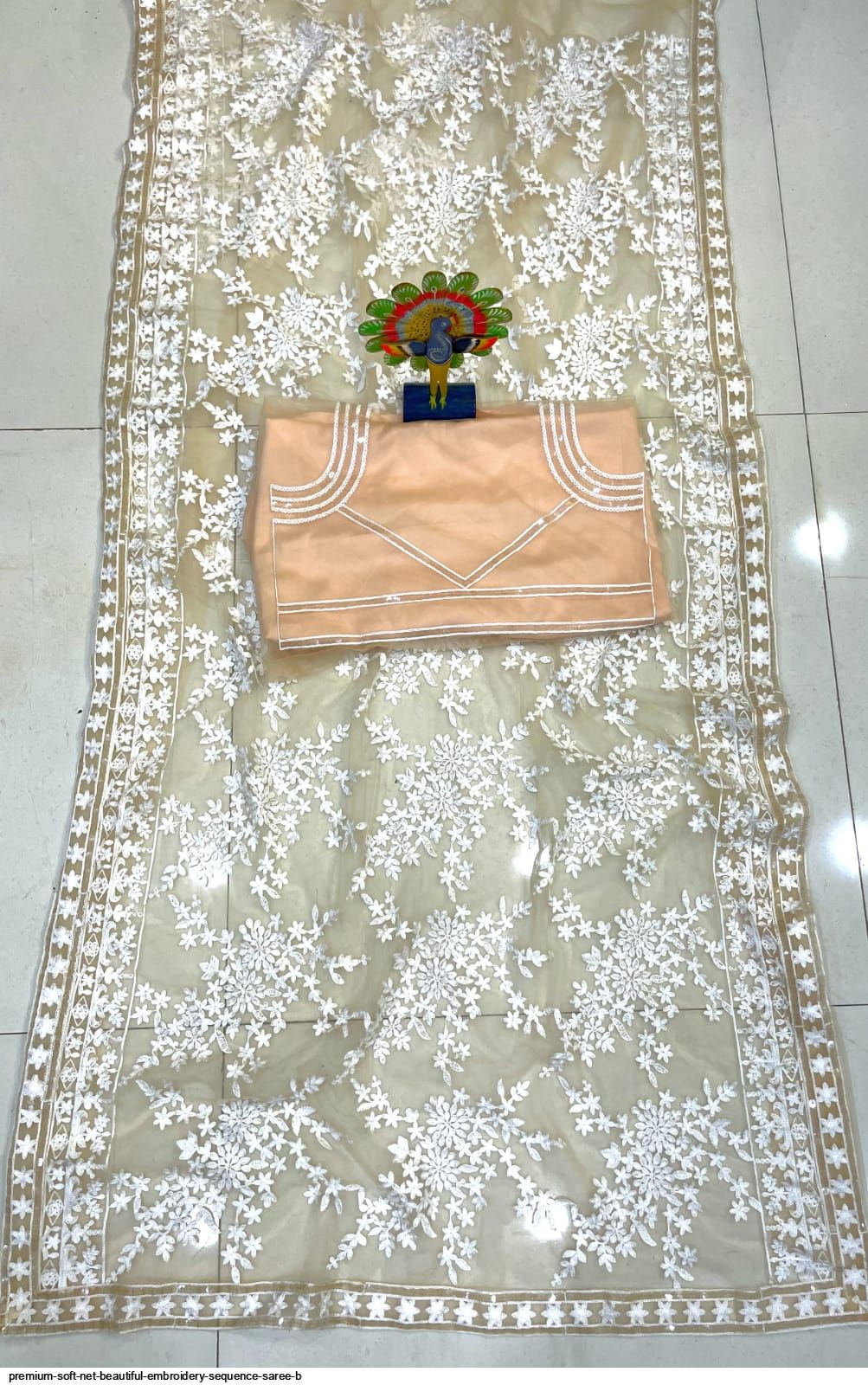 premium soft net beautiful embroidery sequence saree