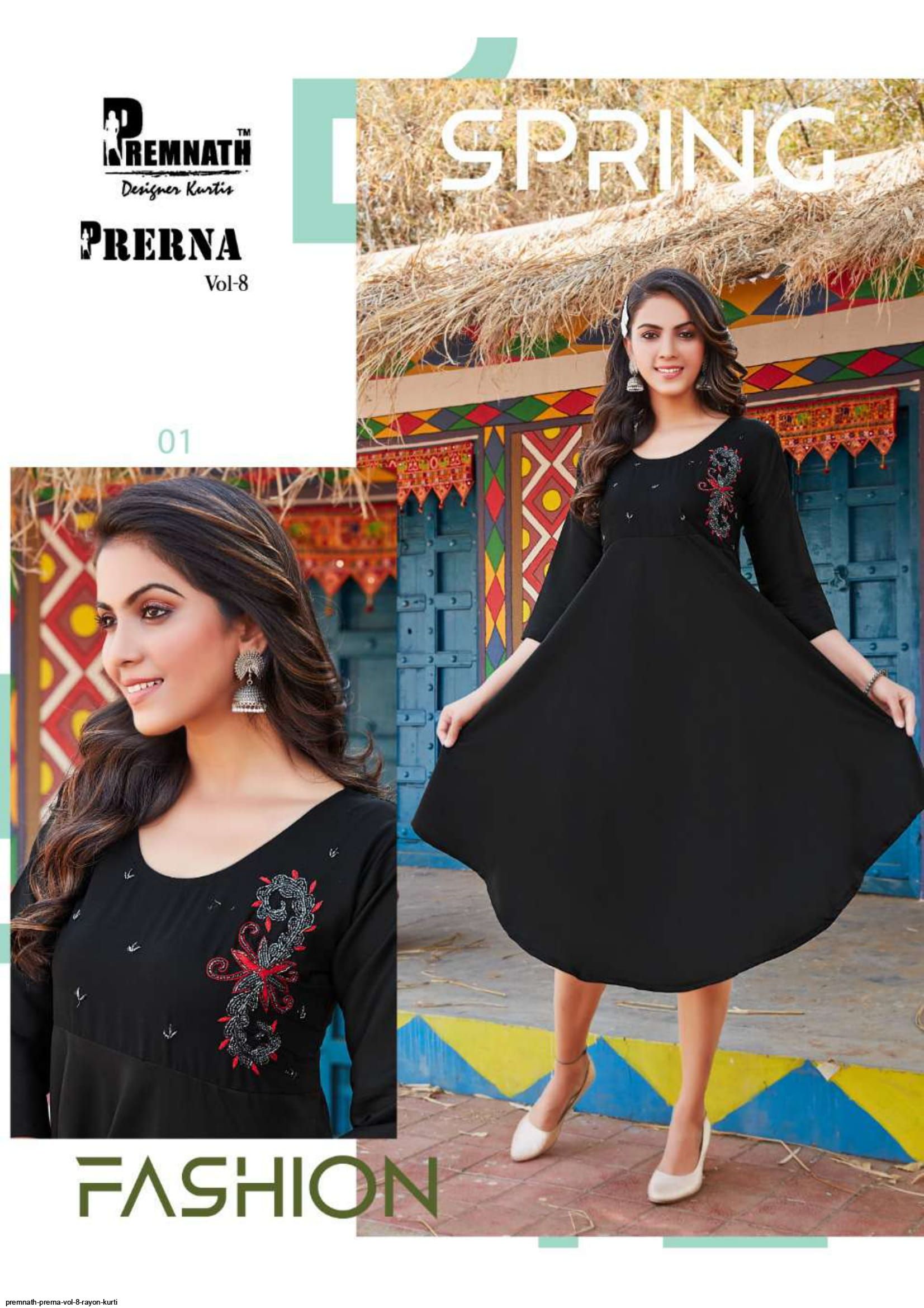 PREMNATH PRERNA VOL 8 RAYON KURTI