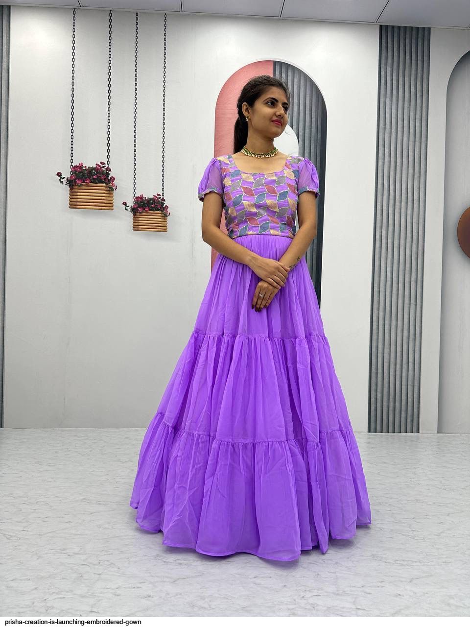 Prisha Creation is Launching Embroidered Gown