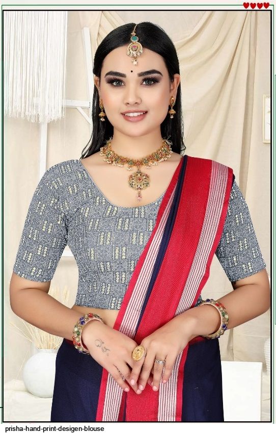 PRISHA HAND PRINT DESIGEN BLOUSE