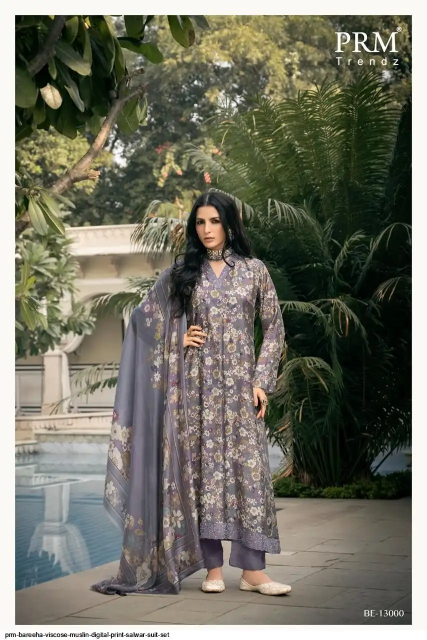 PRM Bareeha Viscose Muslin Digital Print Salwar Suit Set