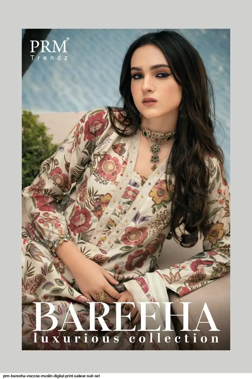 PRM Bareeha Viscose Muslin Digital Print Salwar Suit Set