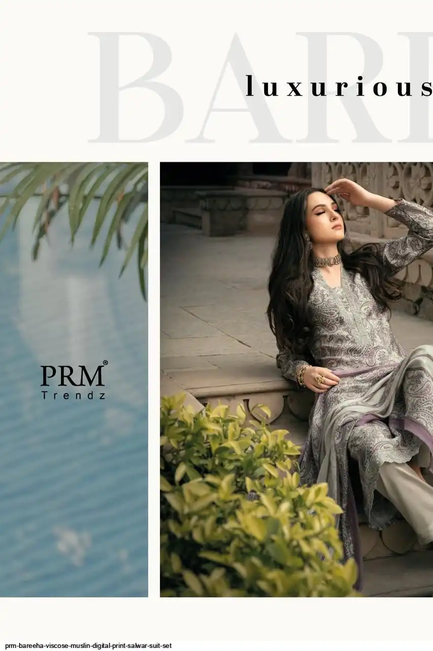 PRM Bareeha Viscose Muslin Digital Print Salwar Suit Set