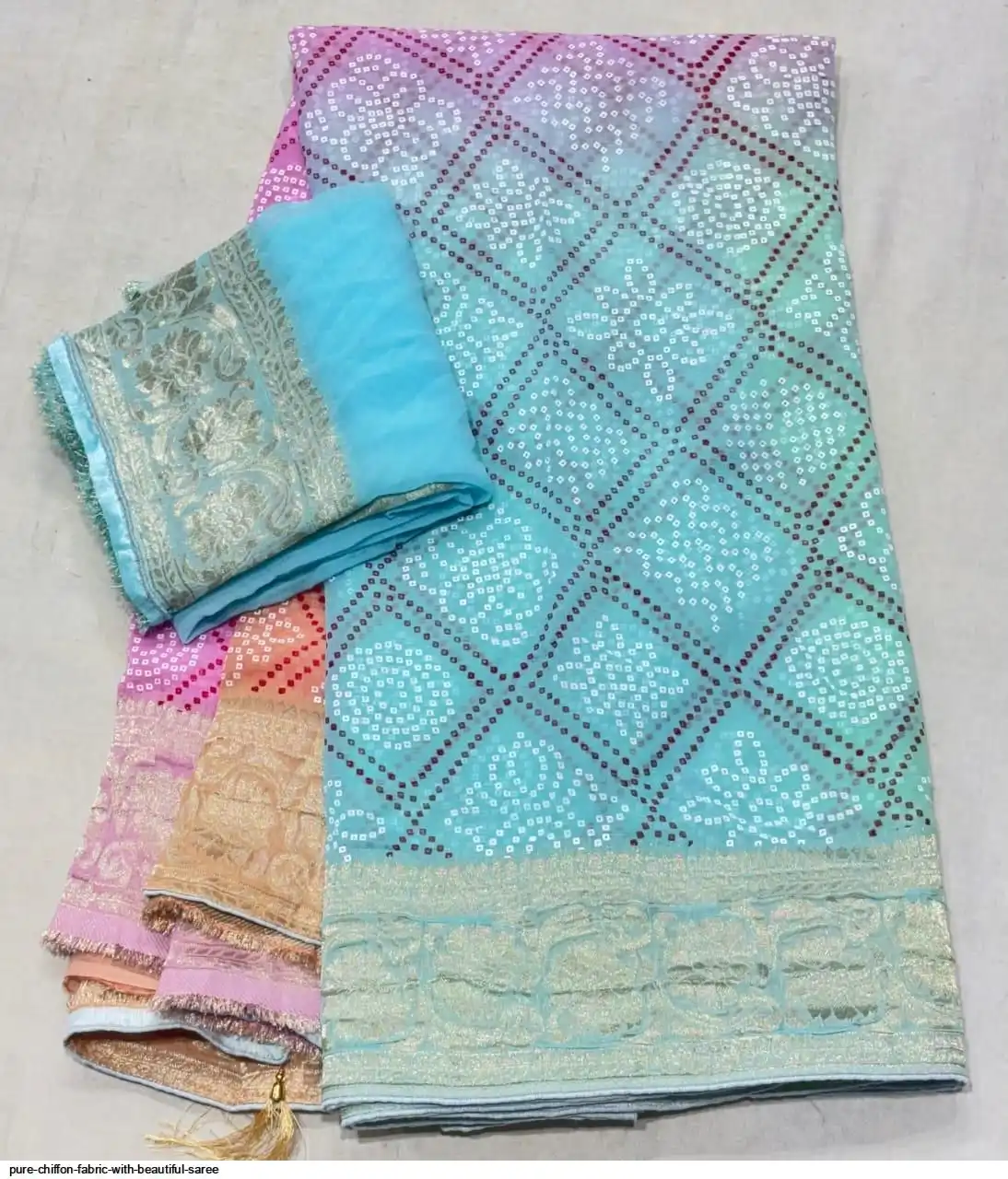 Pure chiffon fabric with beautiful SAREE