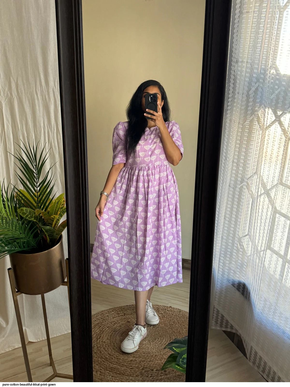 Pure Cotton Beautiful ikkat print GOWN