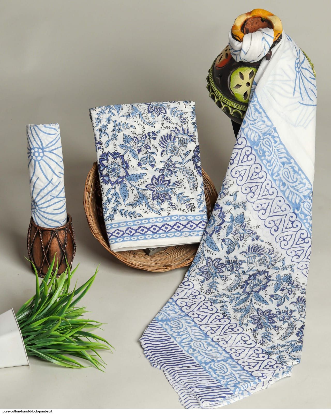 PURE COTTON HAND BLOCK PRINT SUIT