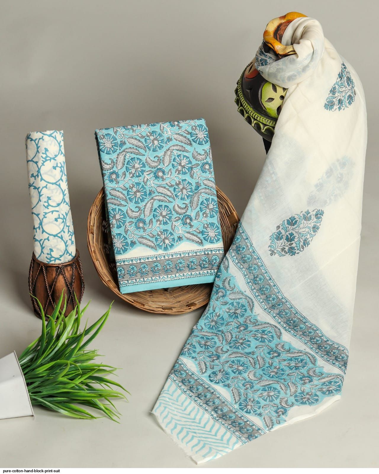 PURE COTTON HAND BLOCK PRINT SUIT