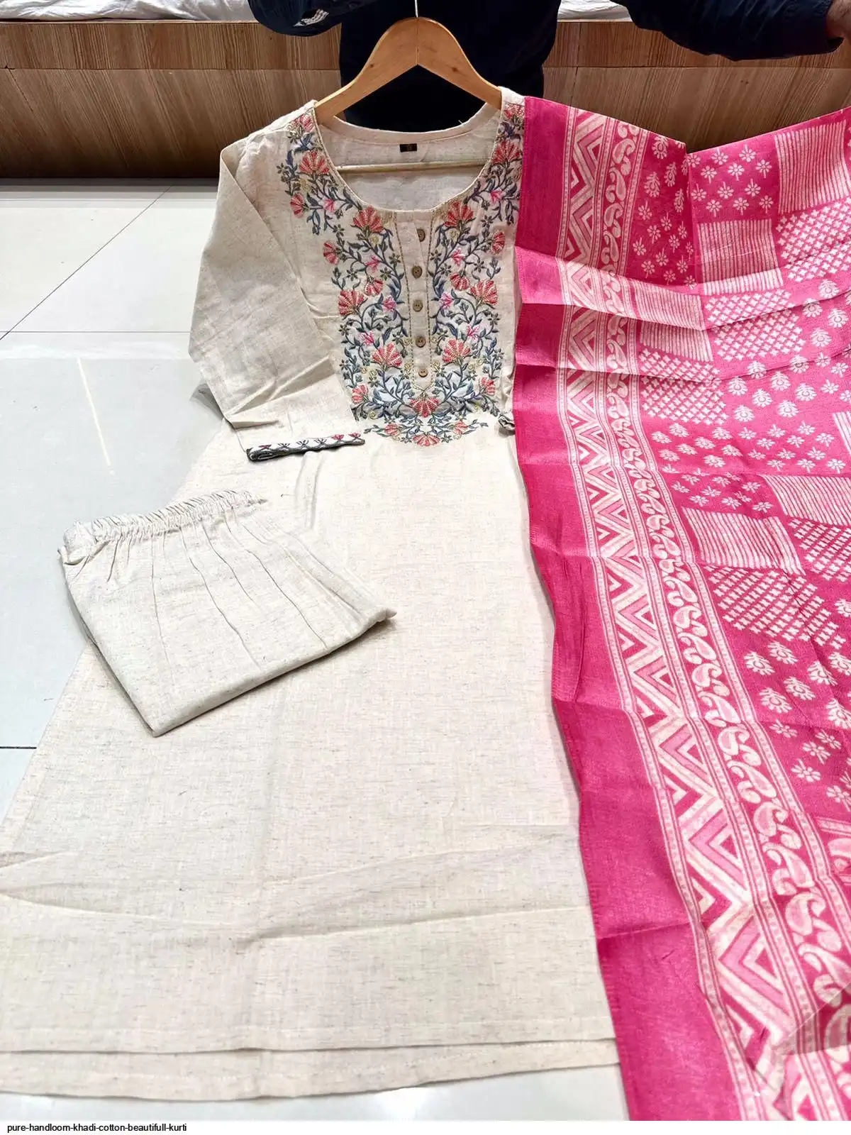 PURE HANDLOOM KHADI COTTON BEAUTIFULL KURTI