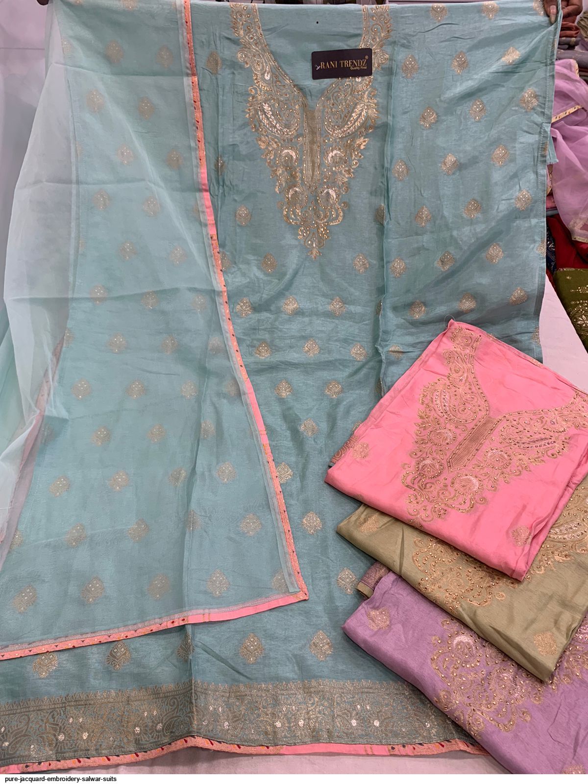 PURE JACQUARD EMBROIDERY SALWAR SUITS