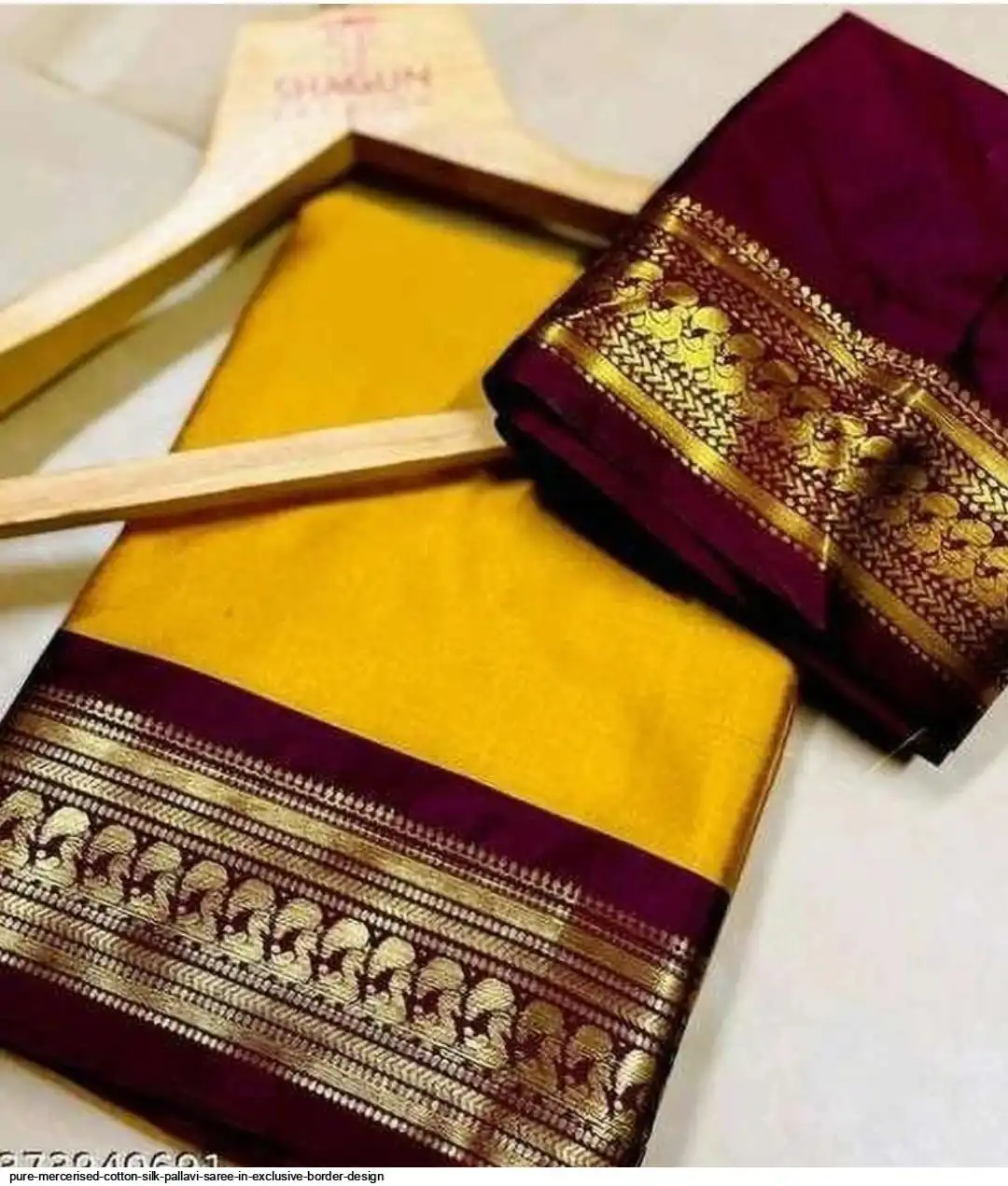 Pure Mercerised Cotton Silk Pallavi Saree in Exclusive Border Design