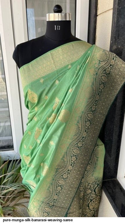 pure Munga silk banarasi weaving saree