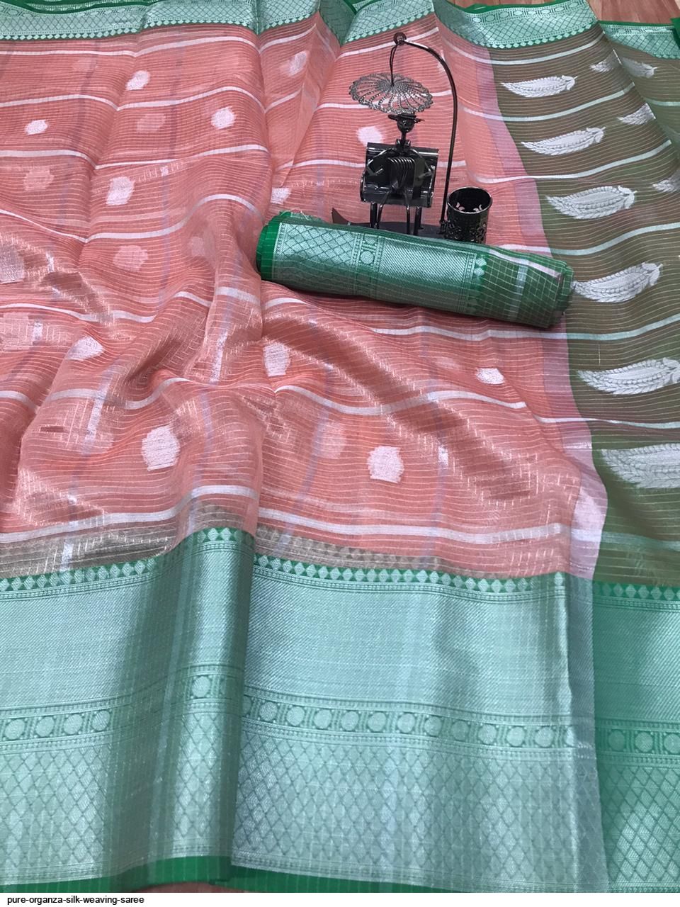 PURE ORGANZA SILK WEAVING SAREE