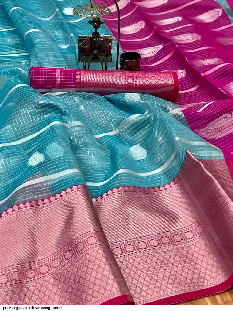 PURE ORGANZA SILK WEAVING SAREE