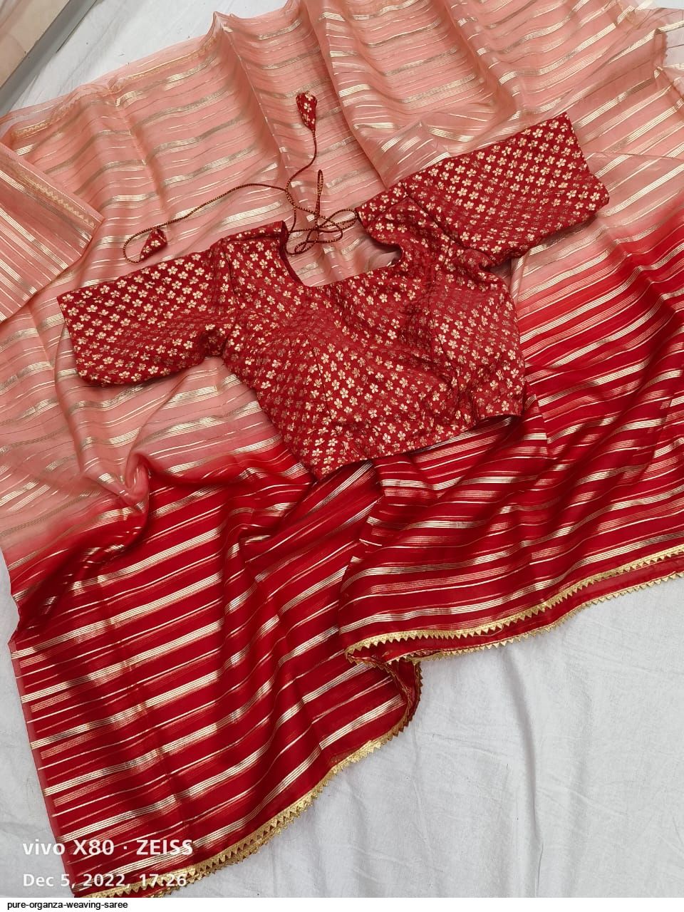 Pure organza weaving SAREE