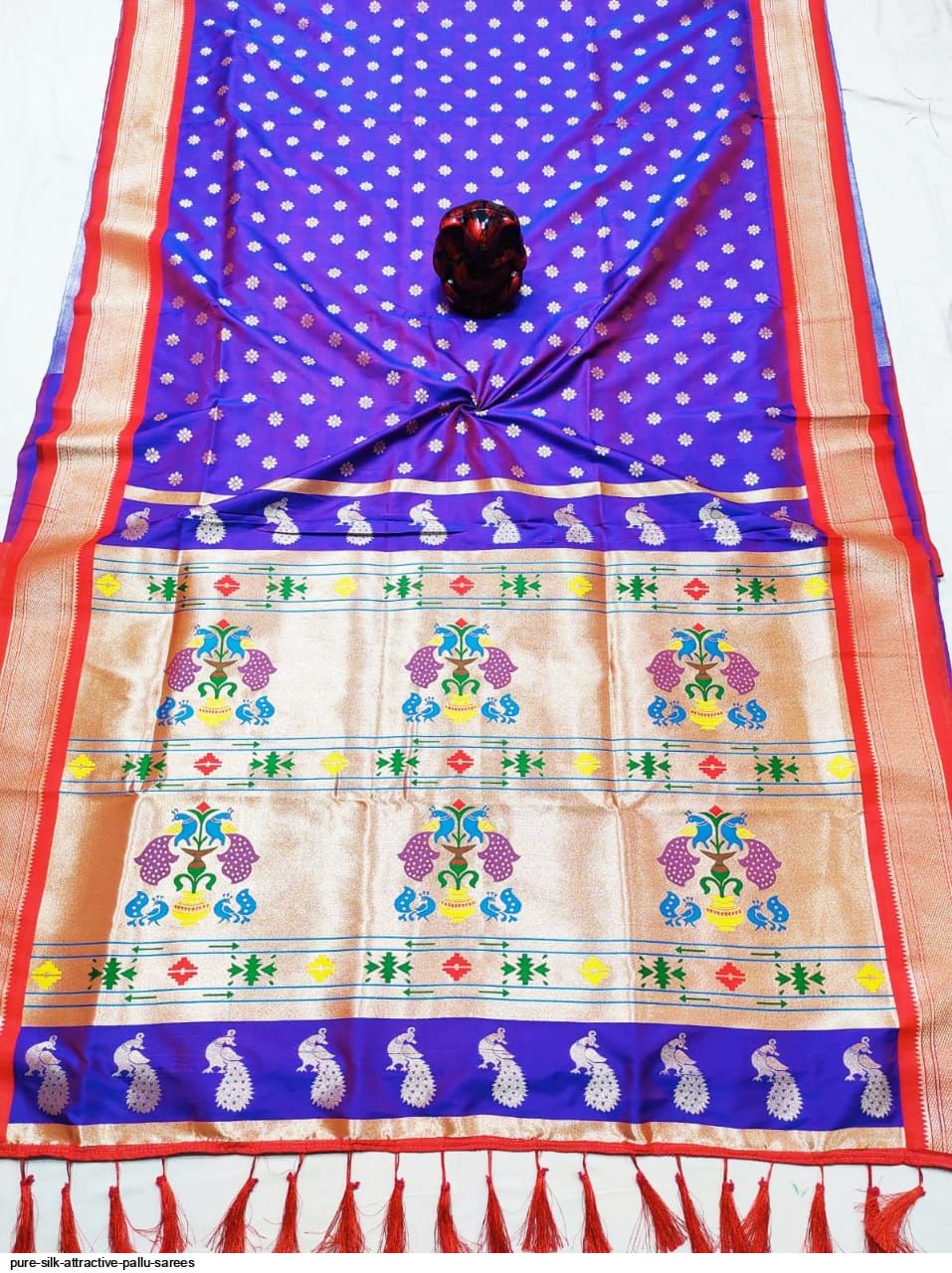 Pure silk attractive pallu sarees