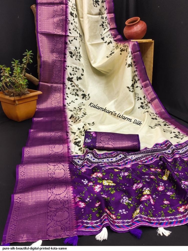 Pure silk beautiful Digital printed Kota saree