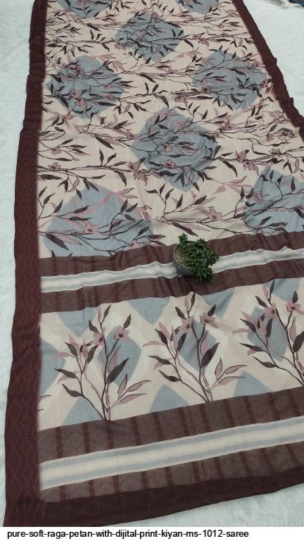 Pure Soft Raga petan with Dijital print kiyan MS-1012 saree