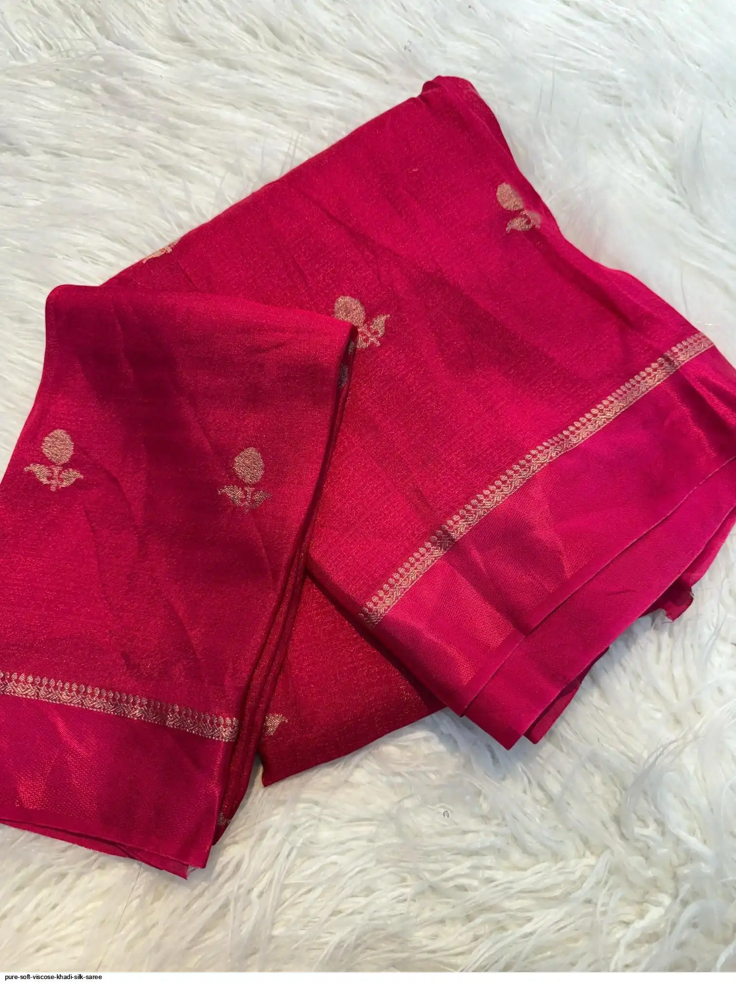 Pure soft Viscose Khadi silk saree