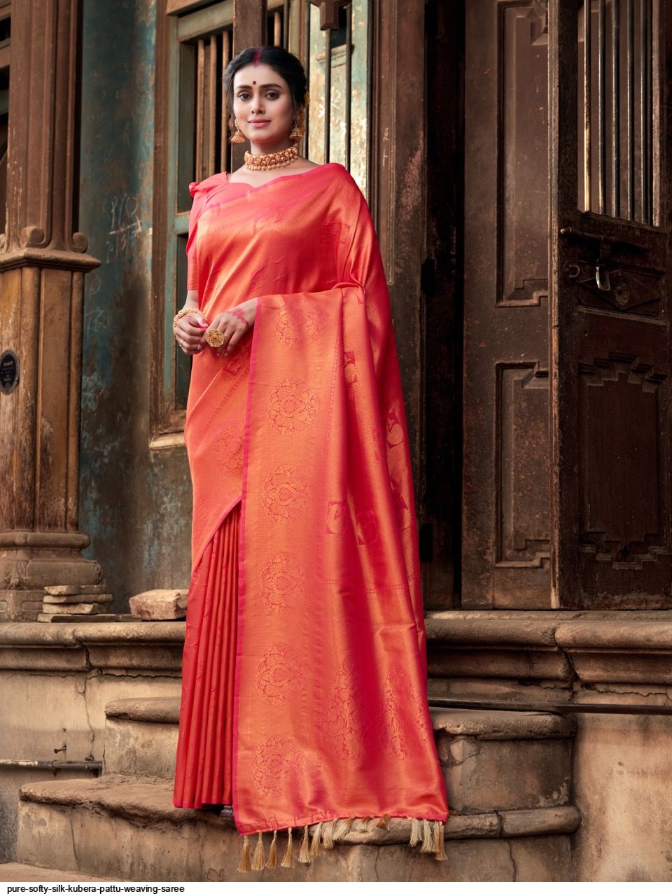 Pure softy silk kubera pattu weaving saree