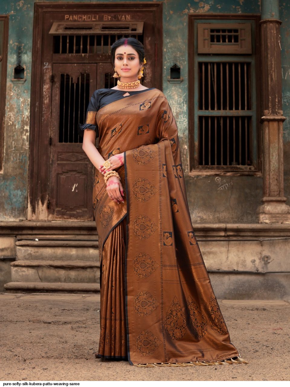 Pure softy silk kubera pattu weaving saree