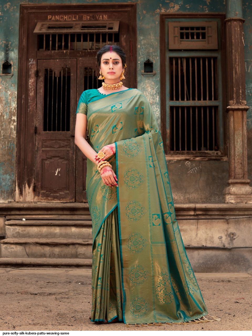 Pure softy silk kubera pattu weaving saree