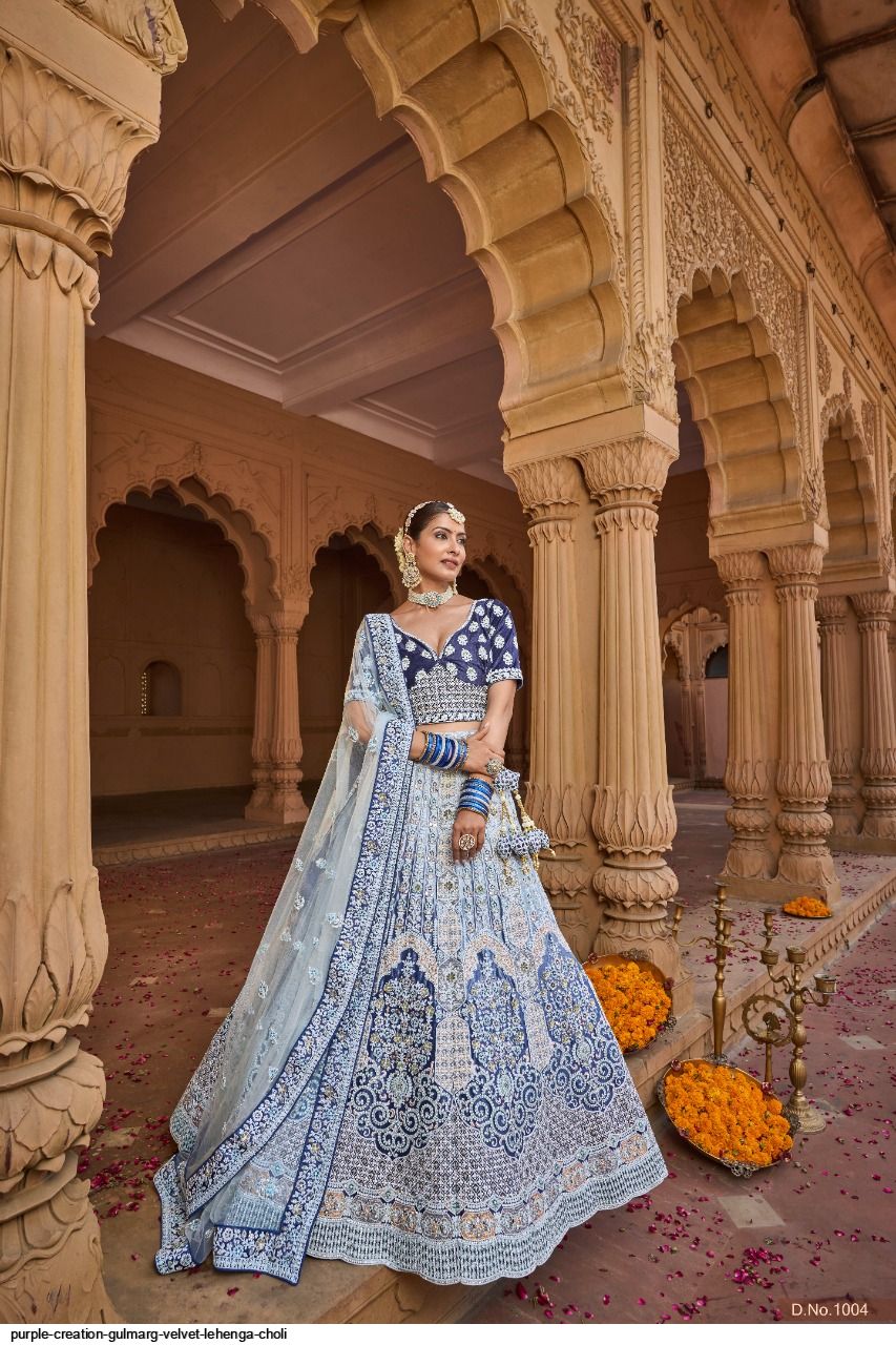 PURPLE CREATION GULMARG velvet lehenga choli