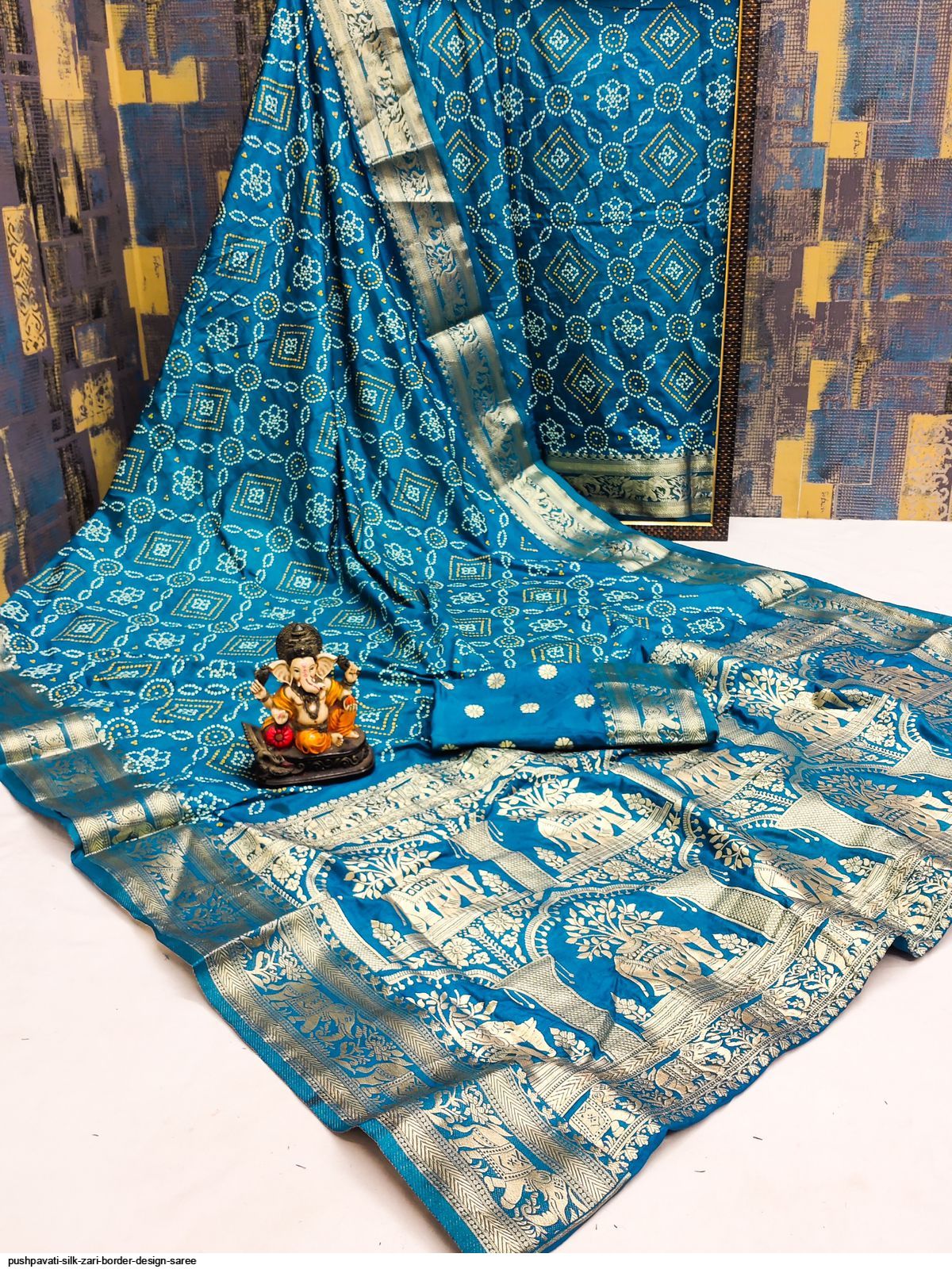 PUSHPAVATI SILK ZARI BORDER DESIGN SAREE