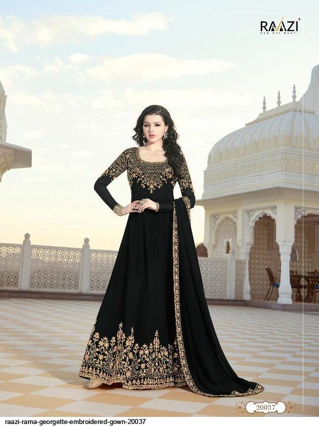 RAAZI RAMA GEORGETTE EMBROIDERED GOWN 20037