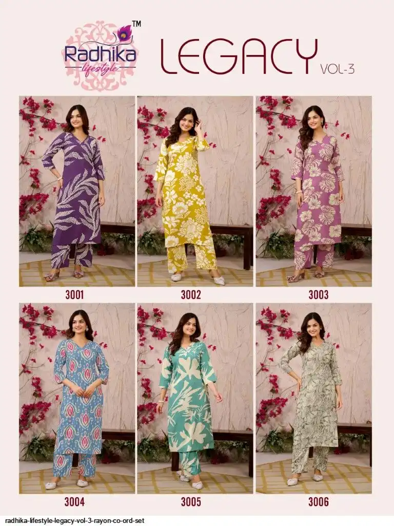 RADHIKA lifestyle LEGACY VOL 3 RAYON CO ORD SET