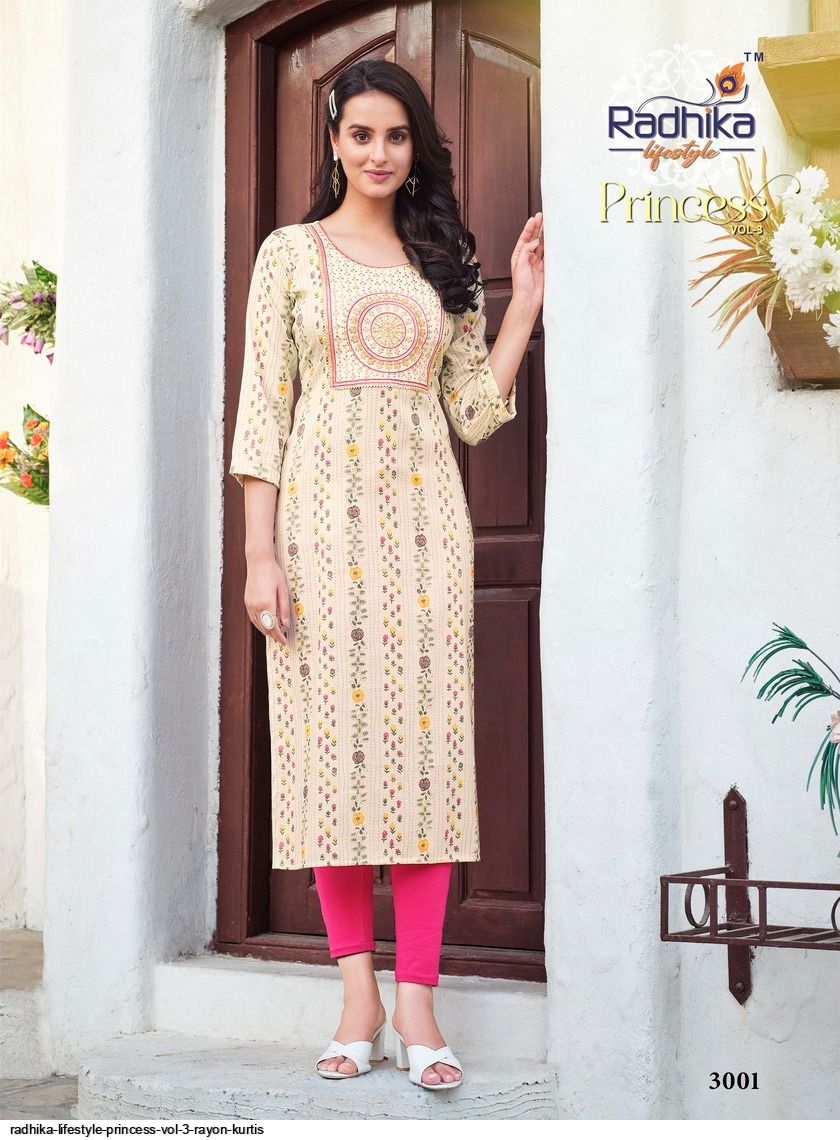 RADHIKA LIFESTYLE PRINCESS VOL 3 RAYON KURTIS