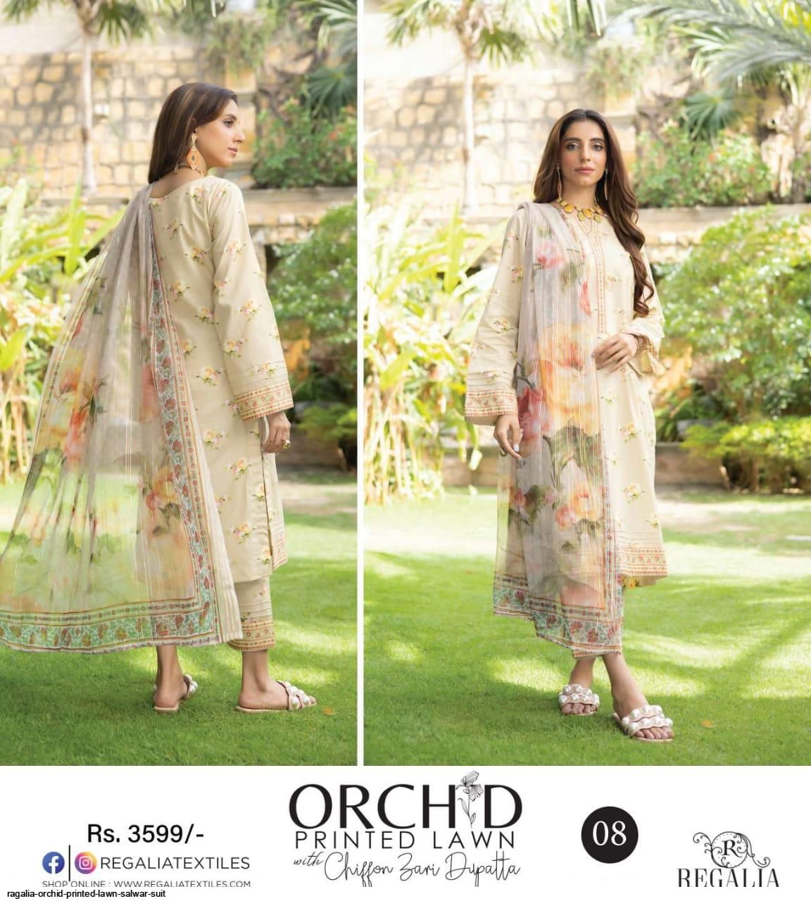 RAGALIA ORCHID PRINTED LAWN SALWAR SUIT