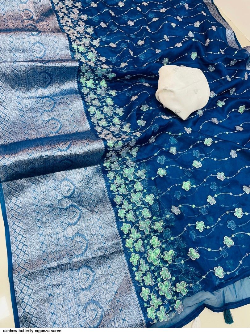 Rainbow Butterfly ORGANZA SAREE