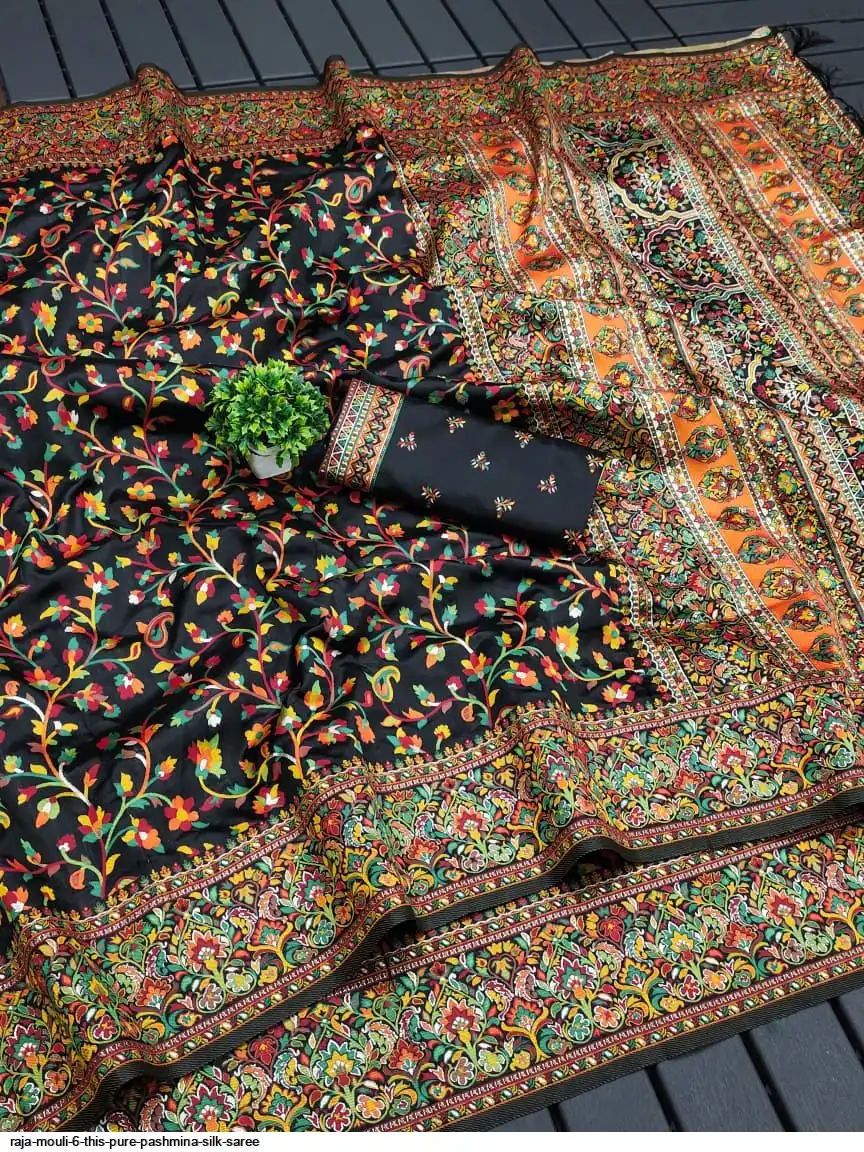 Raja Mouli -6 THIS PURE PASHMINA SILK saree