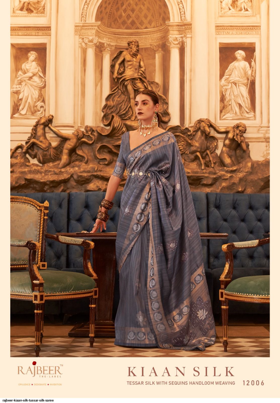 RAJBEER KIAAN SILK TUSSAR SILK SAREE