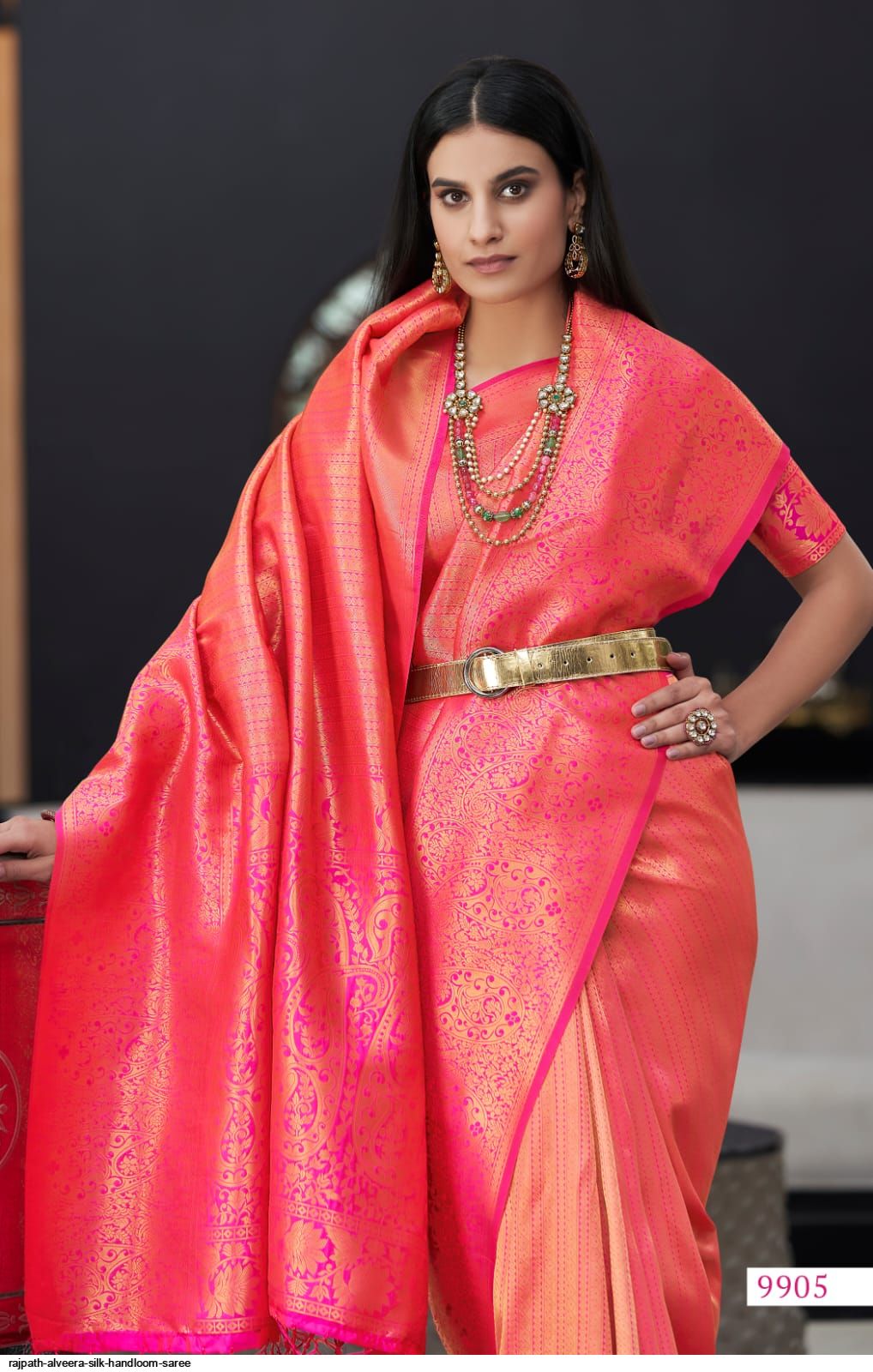 RajPath Alveera Silk Handloom saree