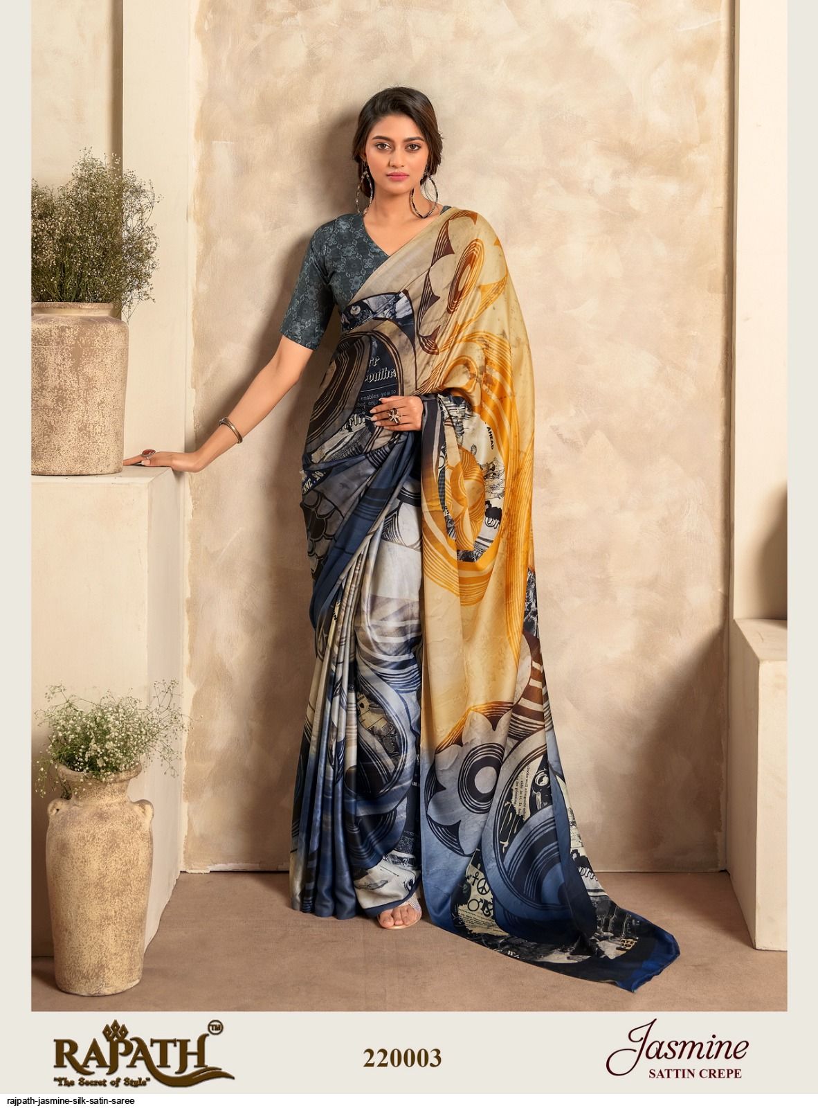 RAJPATH JASMINE SILK SATIN saree