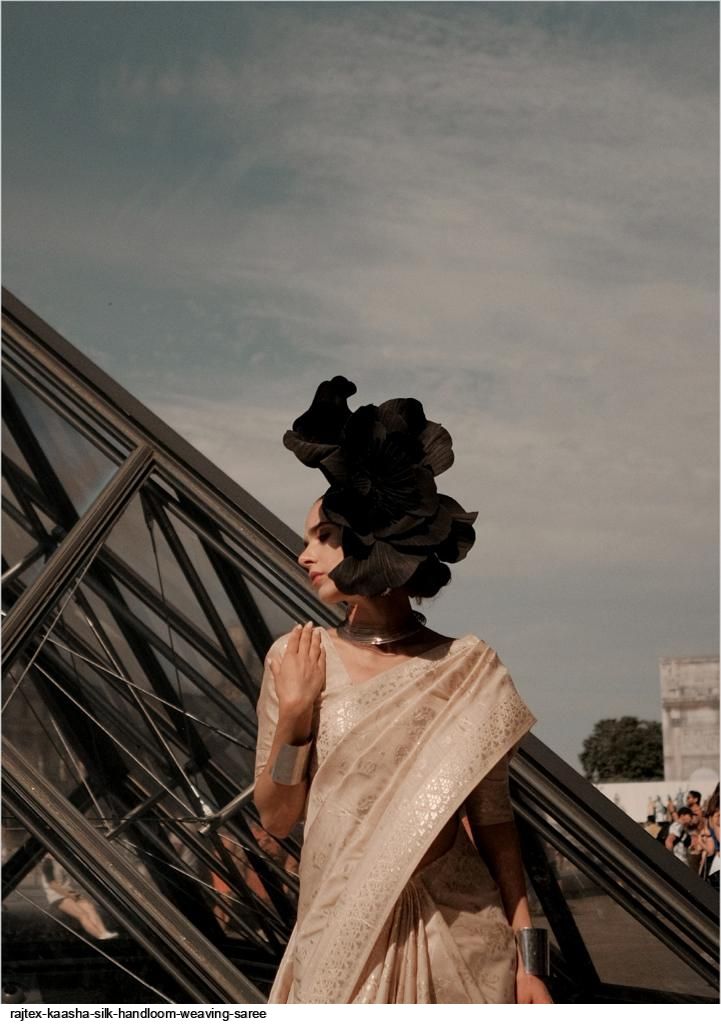 RAJTEX KAASHA SILK HANDLOOM WEAVING SAREE