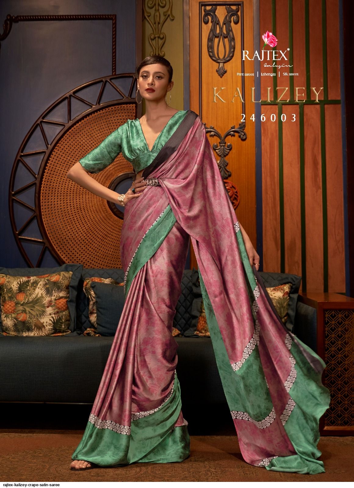 RAJTEX KALIZEY CRAPE SATIN SAREE