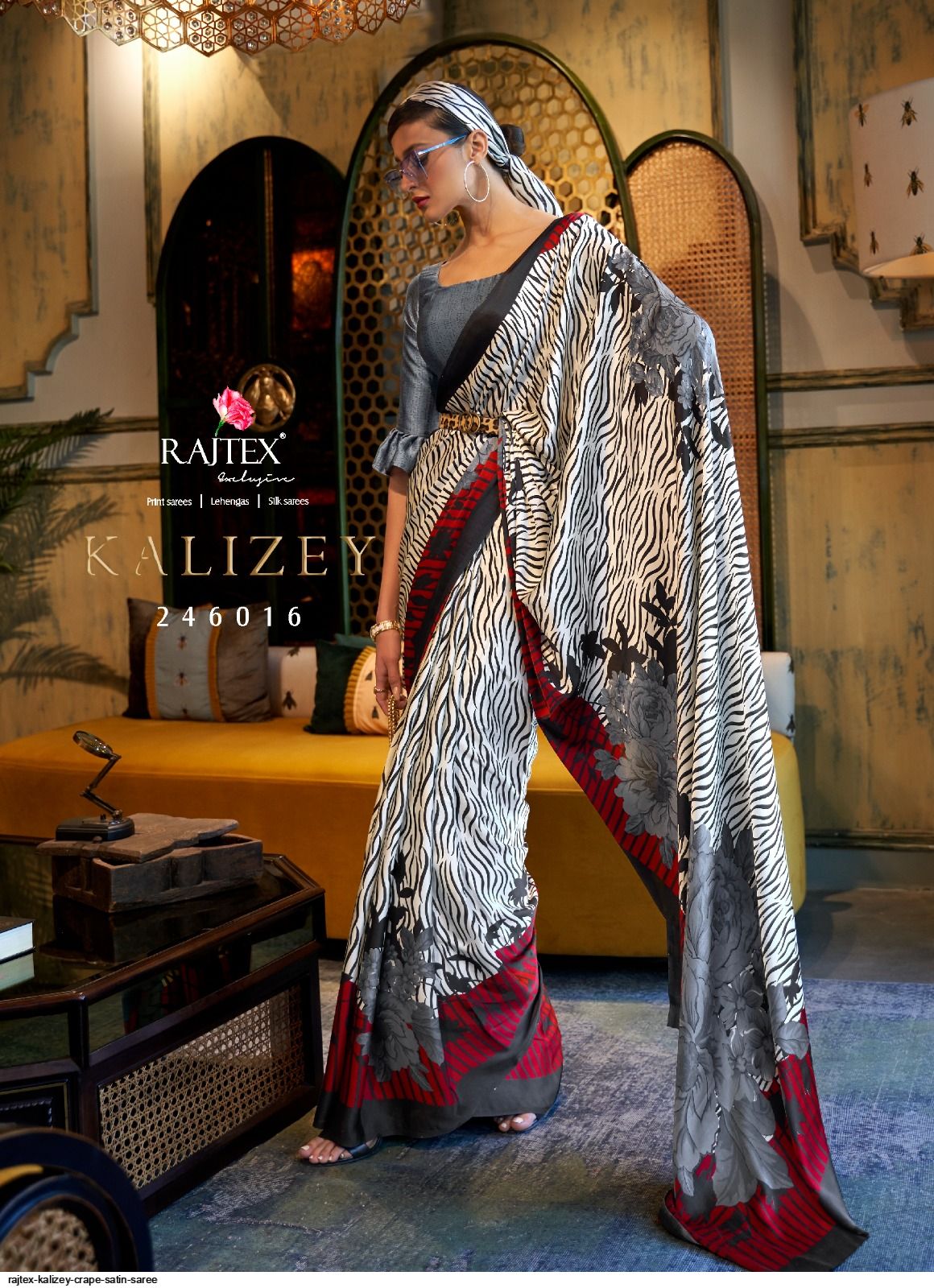 RAJTEX KALIZEY CRAPE SATIN SAREE
