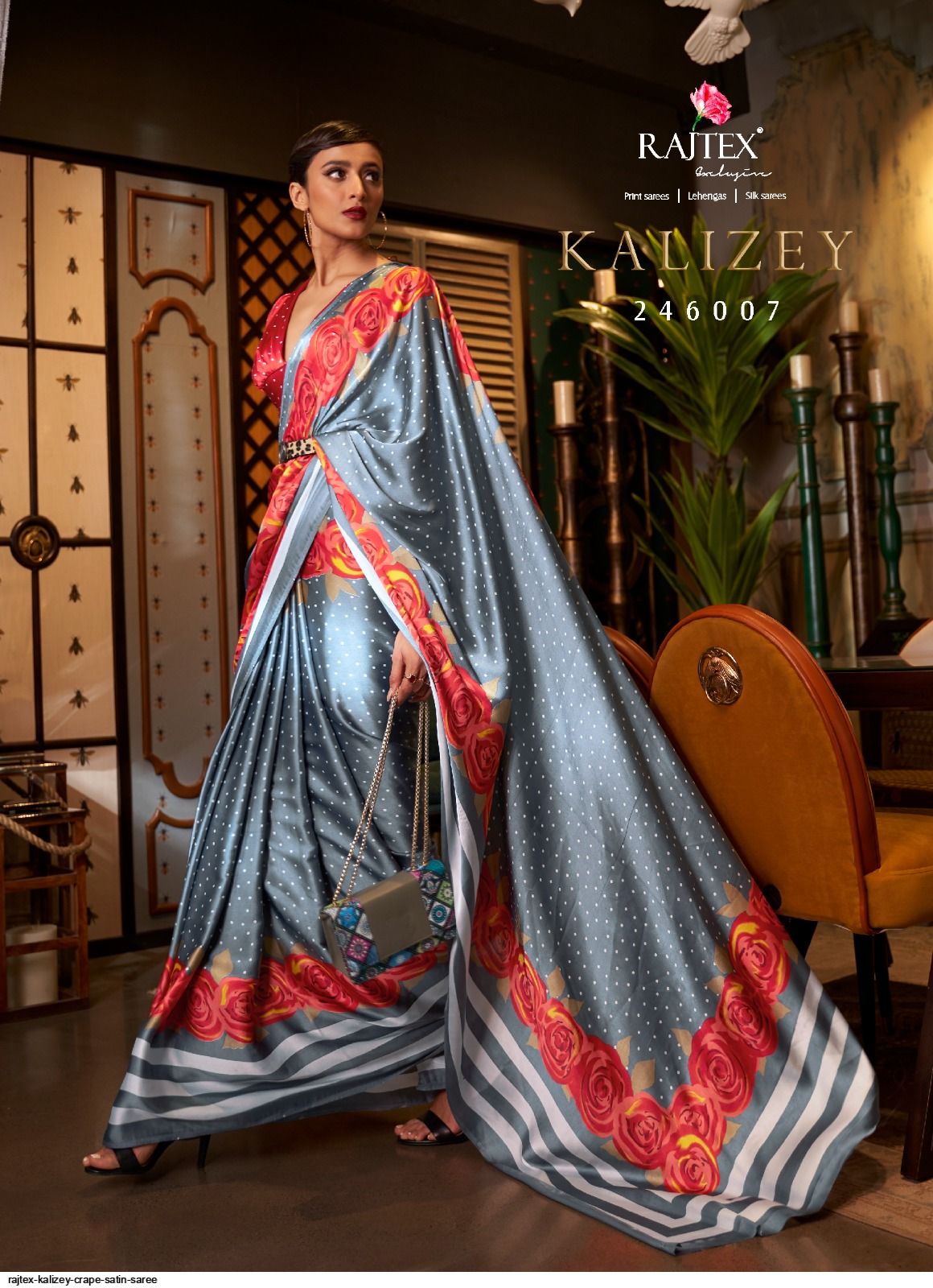RAJTEX KALIZEY CRAPE SATIN SAREE