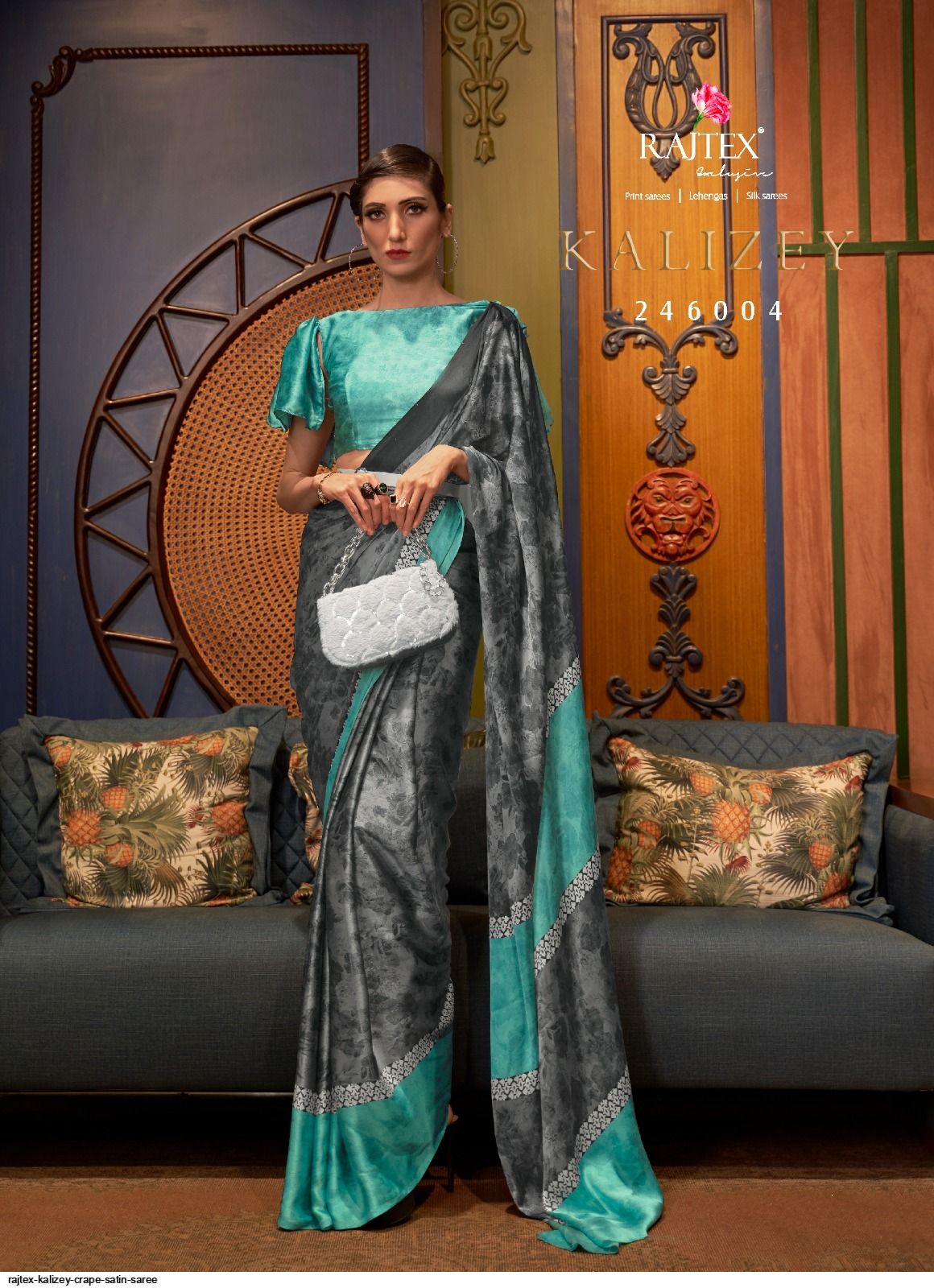 RAJTEX KALIZEY CRAPE SATIN SAREE