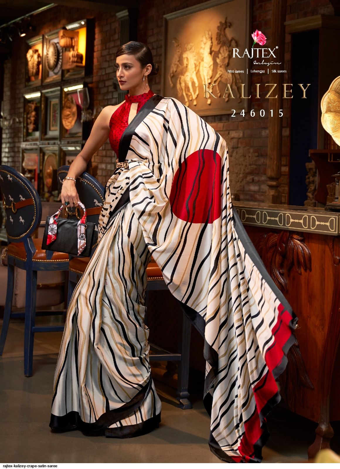 RAJTEX KALIZEY CRAPE SATIN SAREE