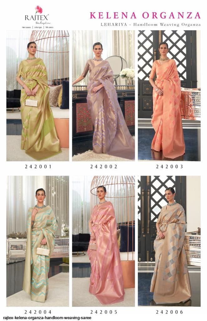 Rajtex KELENA ORGANZA HANDLOOM WEAVING SAREE