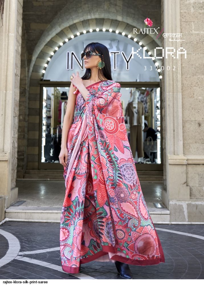 rajtex KLORA SILK PRINT saree