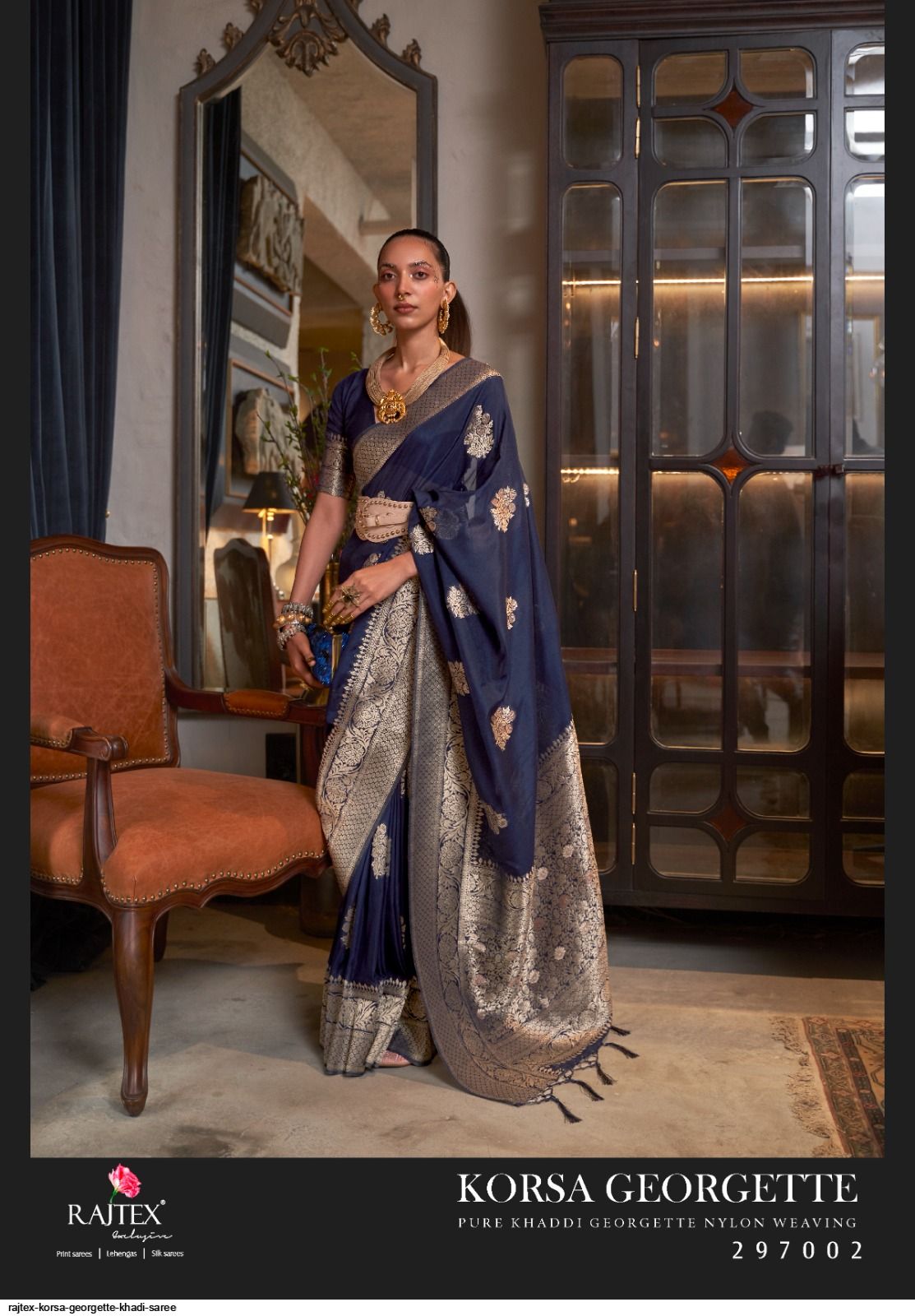 RAJTEX KORSA GEORGETTE KHADI SAREE