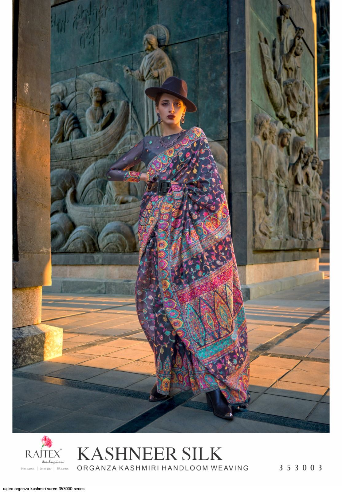 RAJTEX ORGENZA KASHMIRI SAREE 353000 SERIES